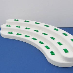 Large Crescent Shaped Minifigure Display Stand, White Poly Lumber ...