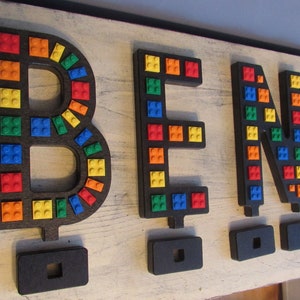 Black "brick Script" Stand-up Letters, Embedded With Real Bricks. - Etsy