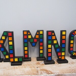 Black "brick Script" Stand-up Letters, Embedded With Real Bricks. - Etsy
