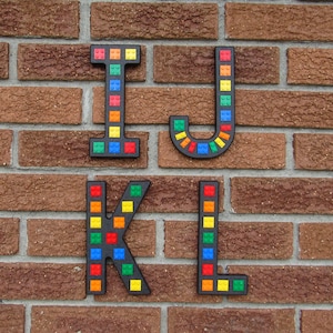 Black "brick Script" Wall Letters, Embedded With Real Bricks. - Etsy