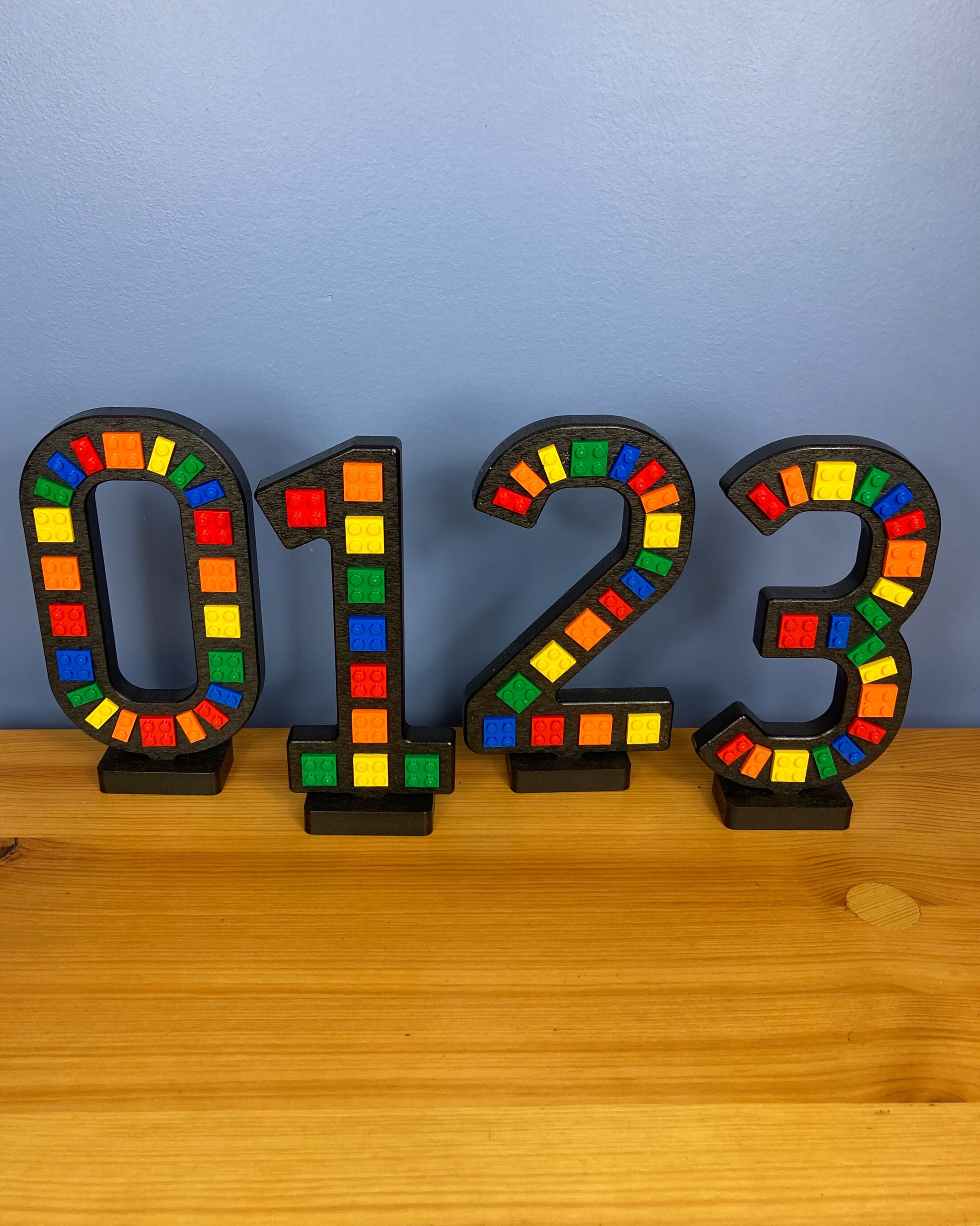 Stand Alone Decorative brick Script Numbers - Etsy