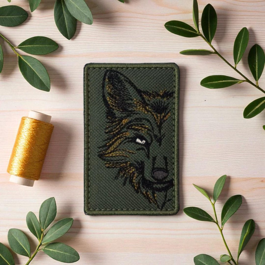 Embroidered Tactical Wolf Patch | Applique for Clothes, Backpacks ...