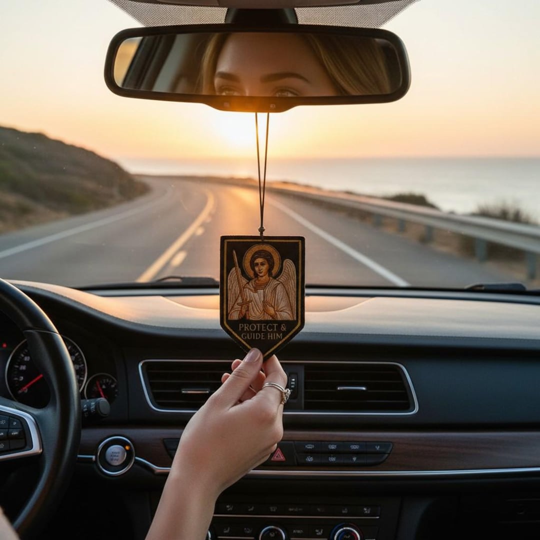 Archangel Michael Hanging Accessory - Religious Rearview Mirror Hanging ...