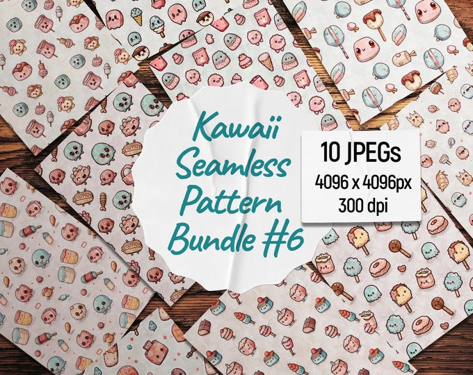 Cute Kawaii Sweets Single Tile Pattern (not Seamless) - Etsy Canada