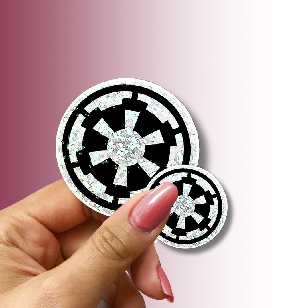 Glitter Star Wars Imperial Cog Sticker: Waterproof Empire Logo Decal - Etsy