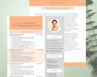 CV Resume and Motivation Cover Letter Template Sage Green Color - Etsy