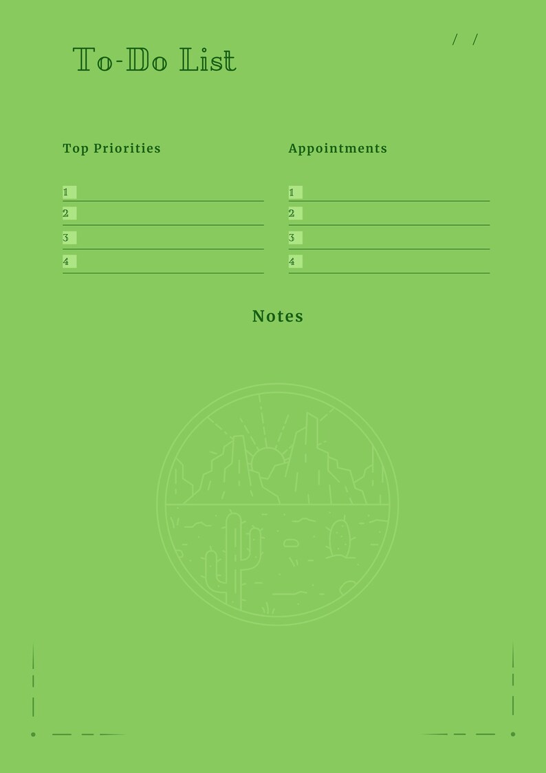 Printable To-do List | A4 Editable PDF Template Organizer | 30+ Color ...