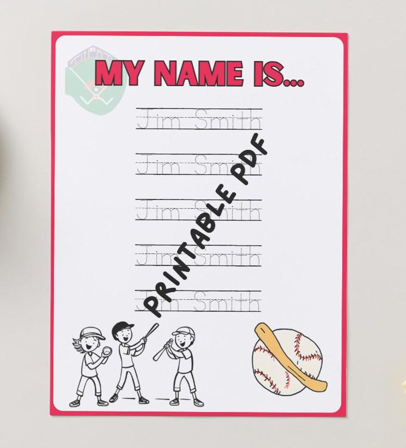 Customizable Printable PDF Name Tracing Sheet | Personalized ...