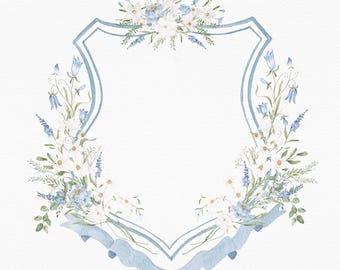 Wedding Floral Crest - Etsy