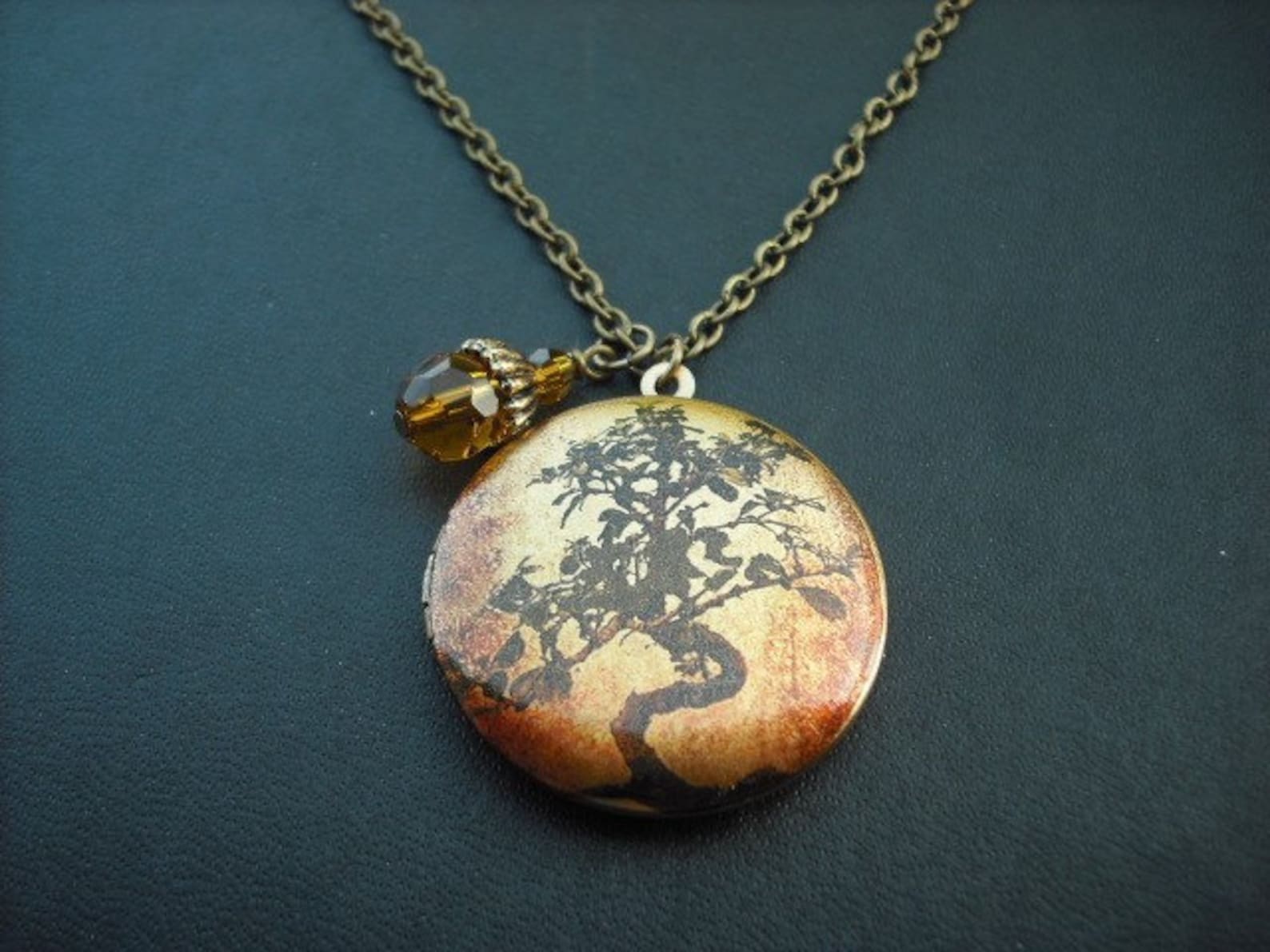 Bonsai Tree Locket Necklace - Etsy