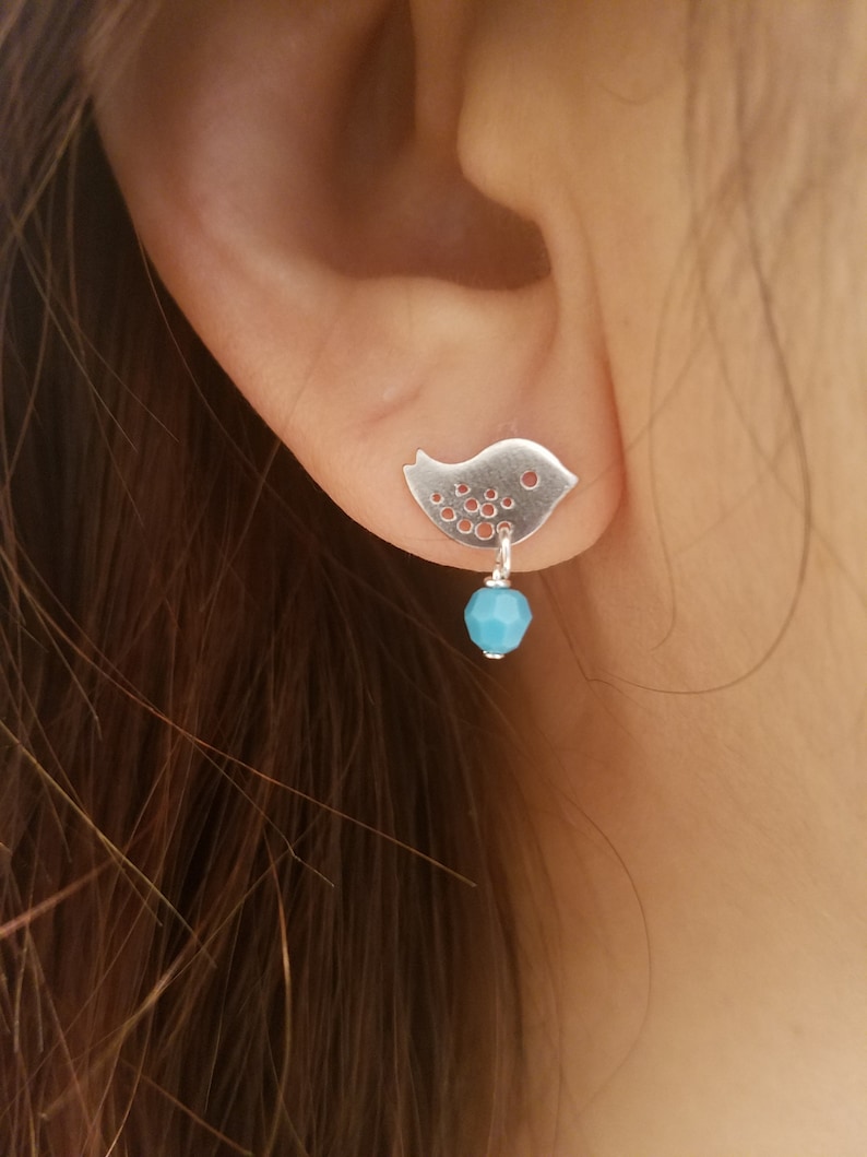 December Birthstone Earrings Turquoise Earrings White Gold - Etsy
