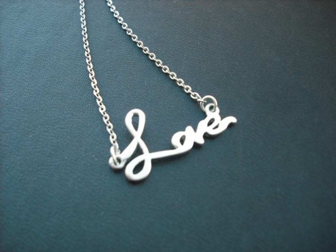 Love Pendant Necklace - Etsy