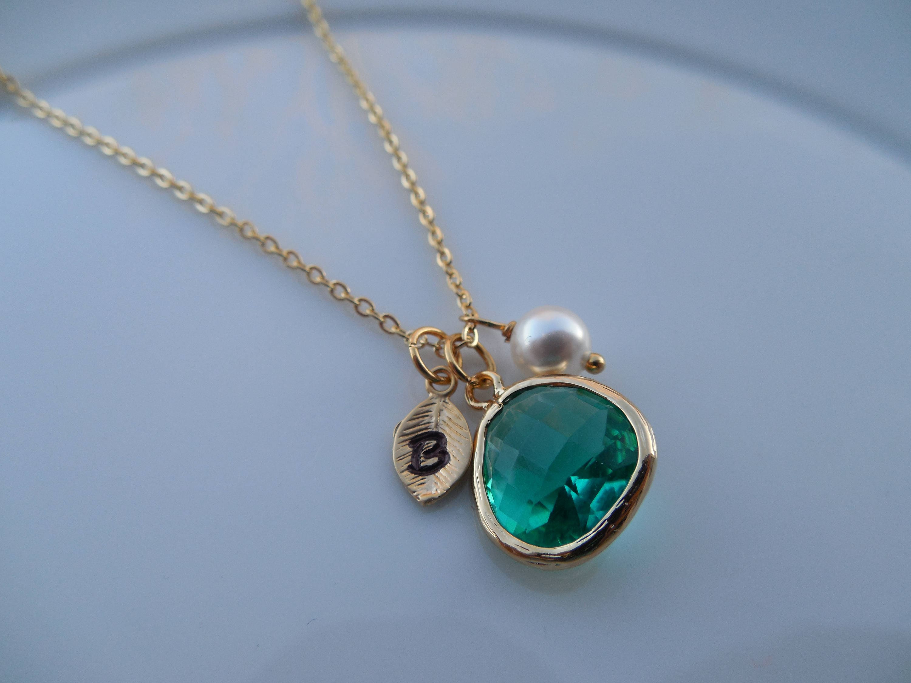 December Birthstone Necklace Gold or Silver Blue Topaz | Etsy