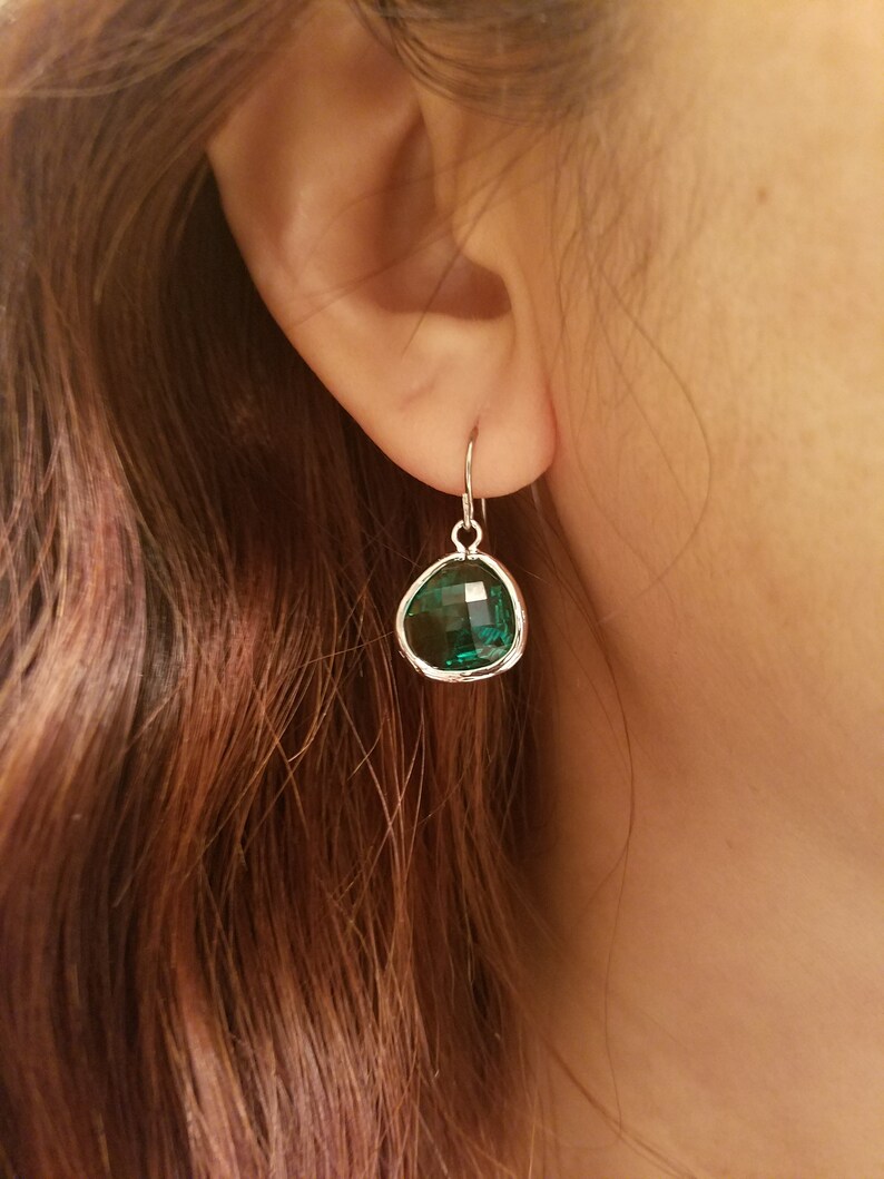 Gold or Silver Blue Topaz December Birthstone Earrings | Etsy