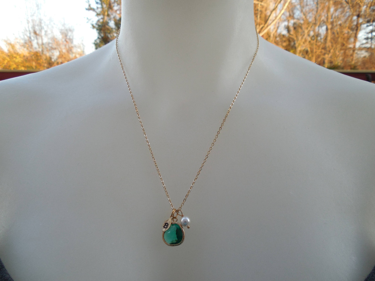 December Birthstone Necklace Gold or Silver Blue Topaz - Etsy