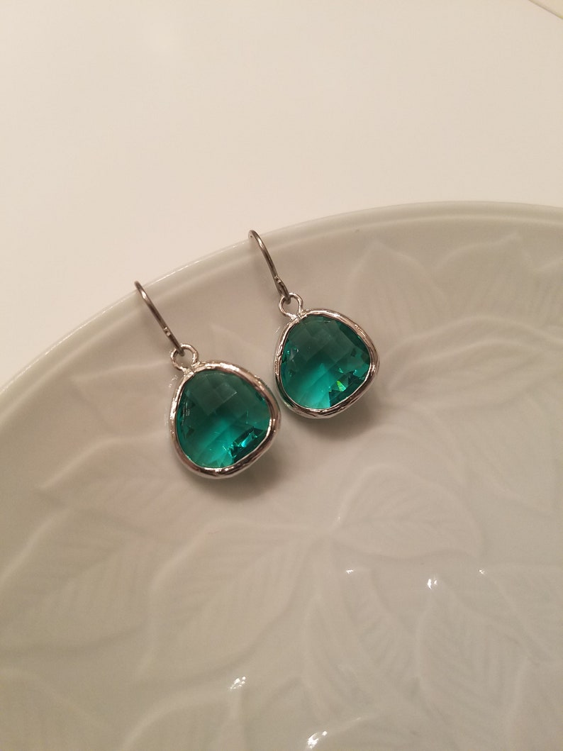 Gold or Silver Blue Topaz December Birthstone Earrings | Etsy