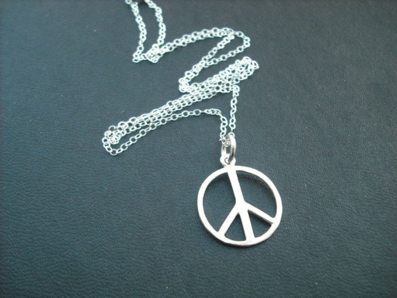Peace Necklace Sterling Silver - Etsy