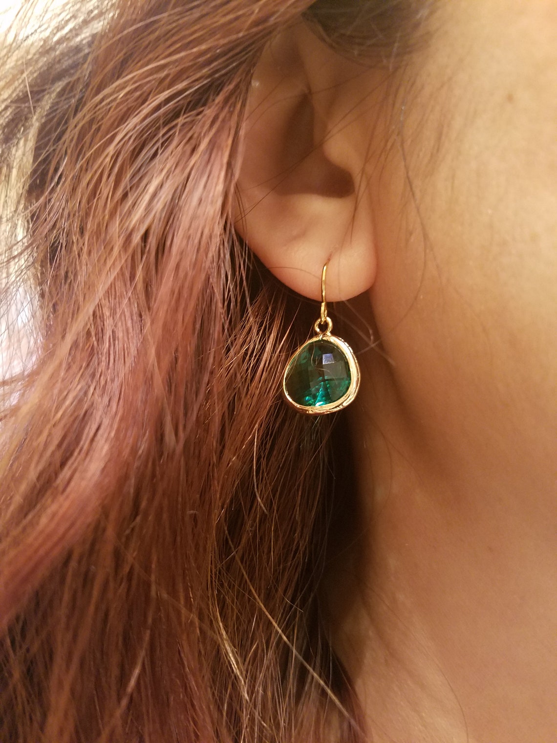 Gold or Silver Blue Topaz December Birthstone Earrings | Etsy