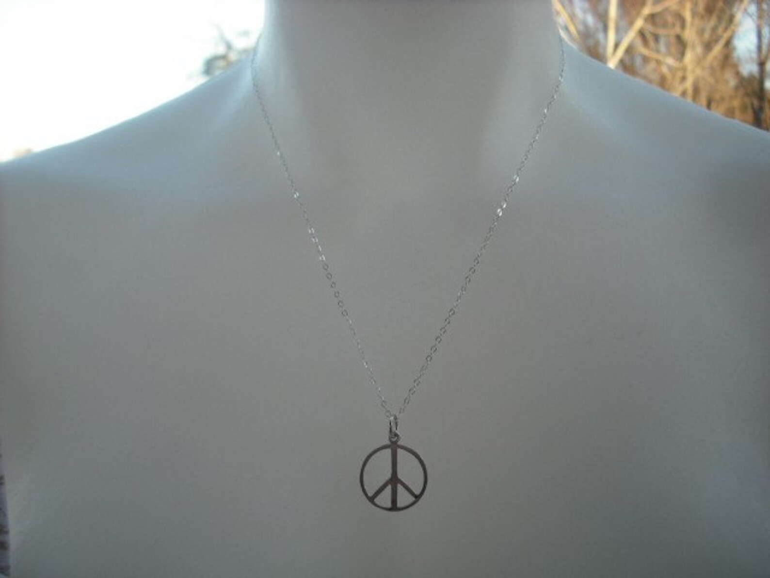 Peace Necklace Sterling Silver - Etsy