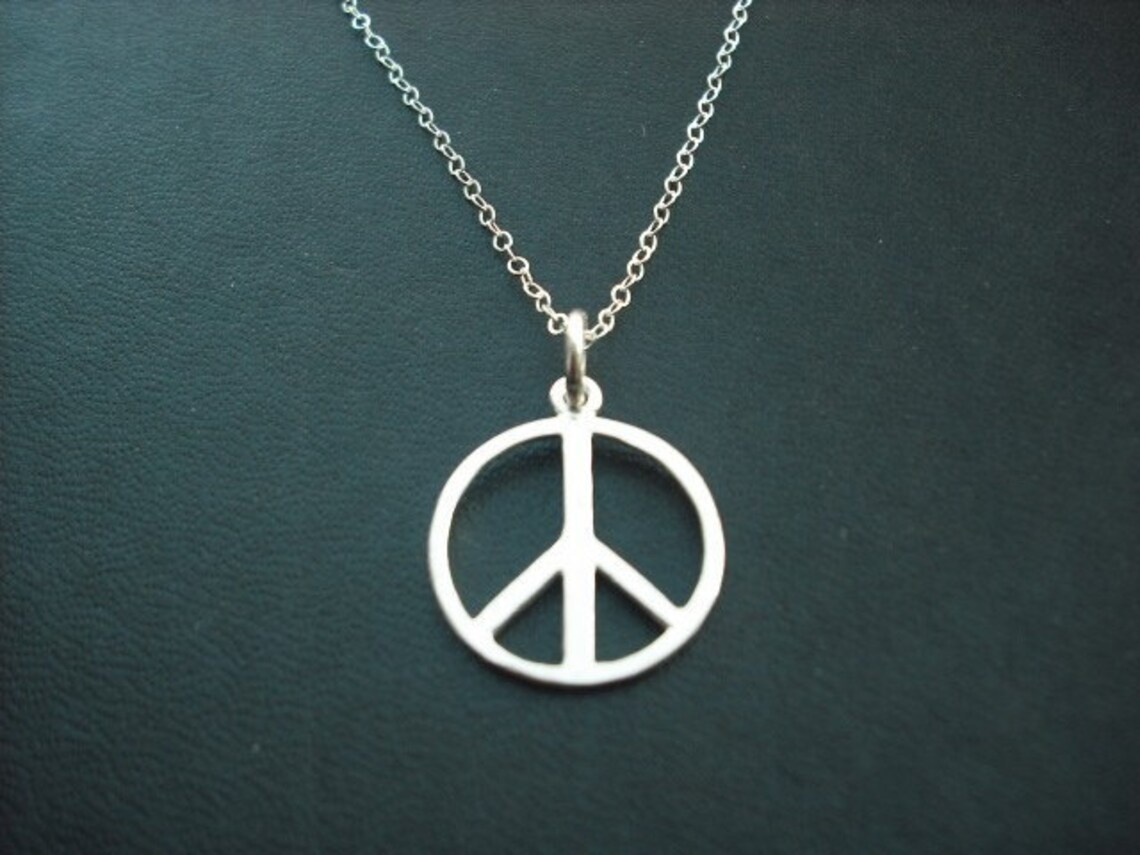 Peace Necklace Sterling Silver - Etsy