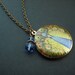 Fancy Blue Peacock Locket With Antique Brass Chain Necklace - Etsy