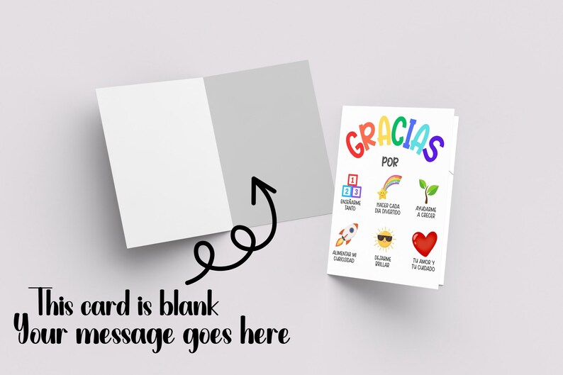 Gracias Spanish Thank You Card: Teacher Appreciation, Caregiver Gift - Etsy