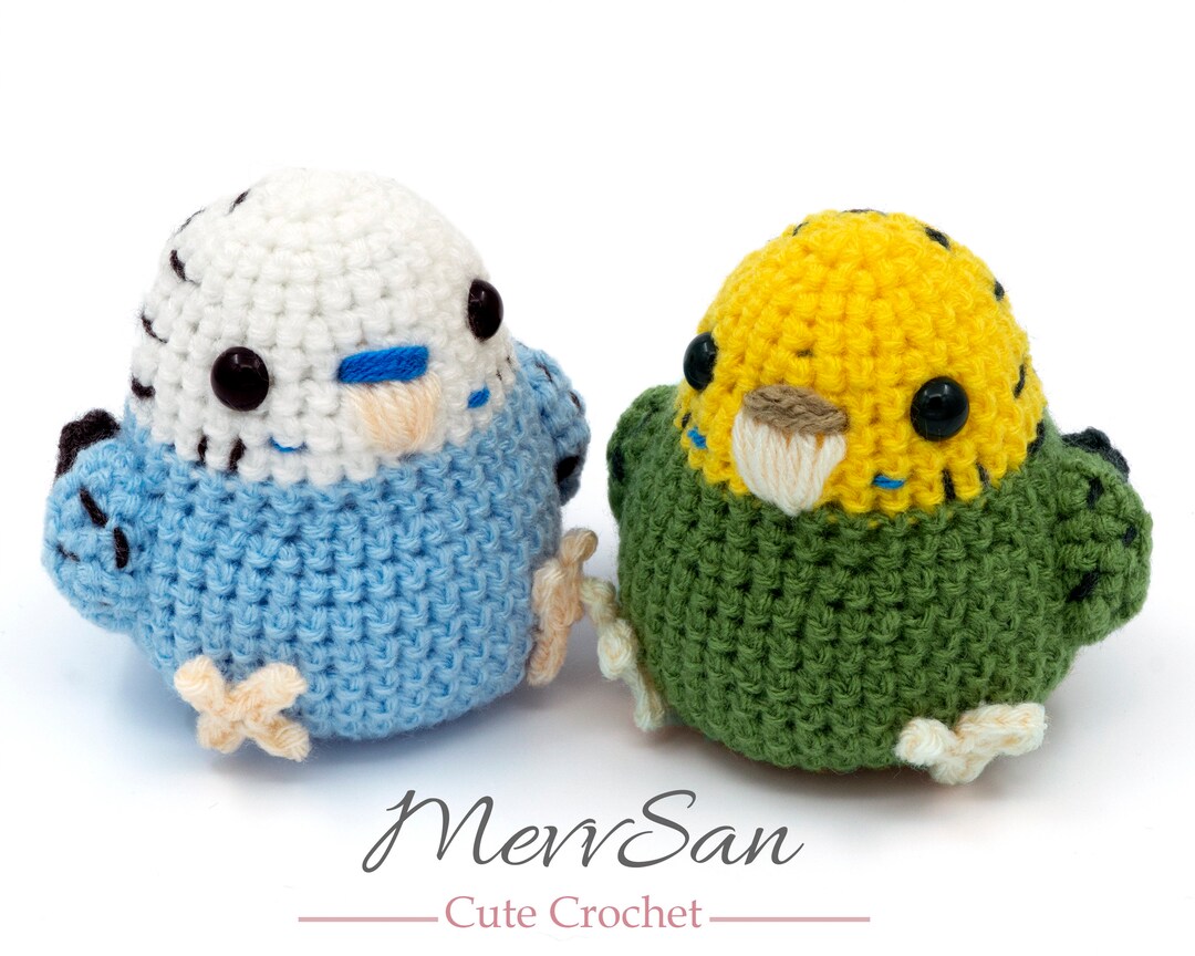 CROCHET PATTERN Amigurumi Budgerigar or Budgie Parrot by - Etsy