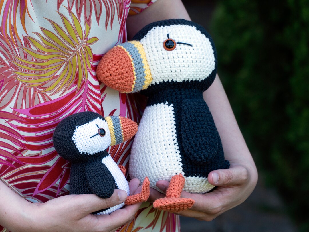 MADE to ORDER - Amigurumi Big or Little Puffin Bird - Cute Crochet ...