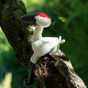 MADE to ORDER - Amigurumi Whooping Crane Bird - Cute Crochet Endangered ...