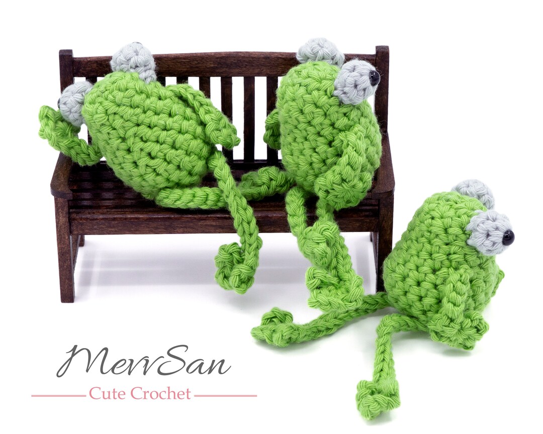CROCHET PATTERN Amigurumi Sitting Frog by Mevvsan PDF - Etsy