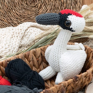 MADE to ORDER - Amigurumi Whooping Crane Bird - Cute Crochet Endangered ...