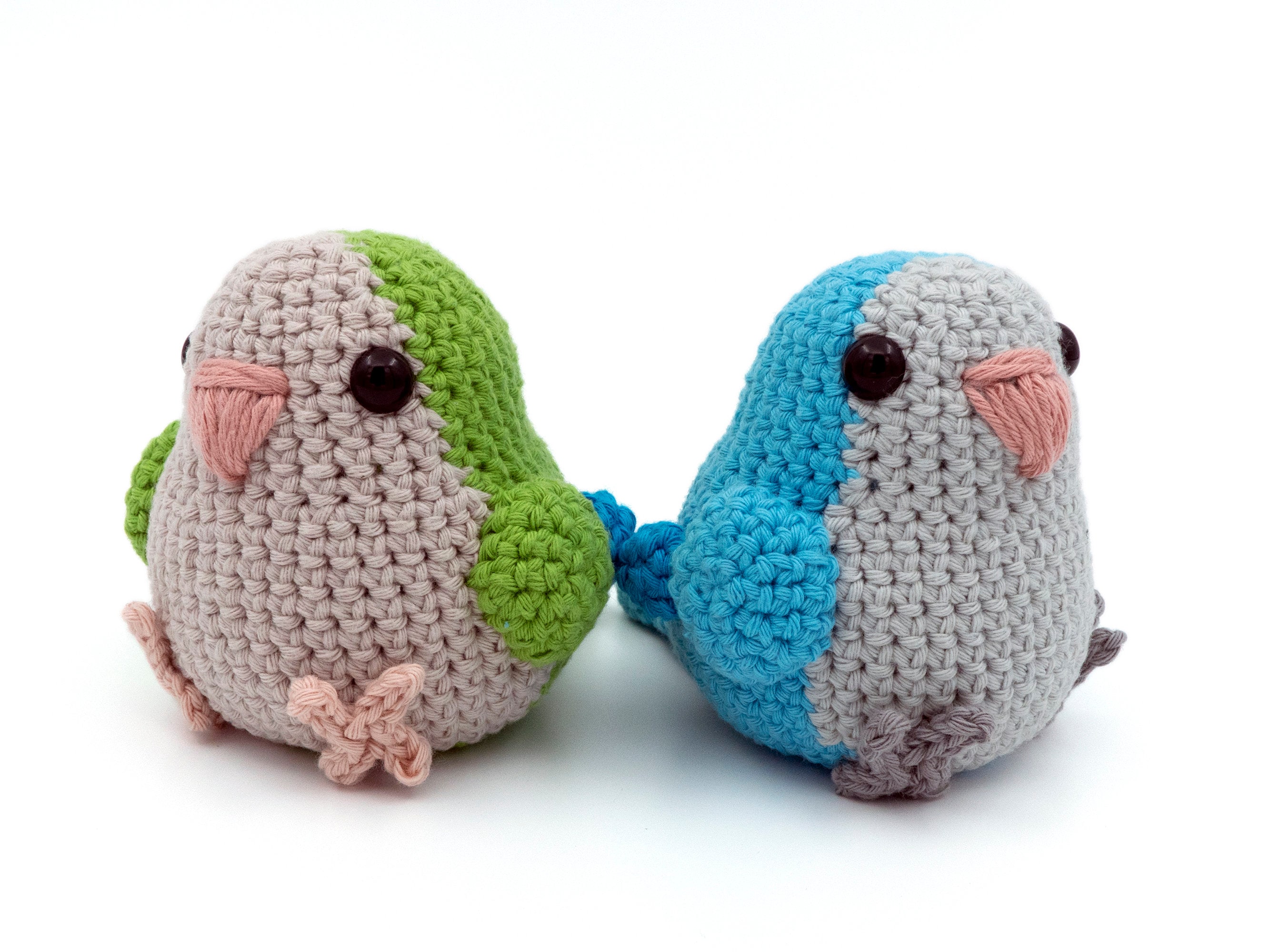 MADE to ORDER - Amigurumi Quaker Parrot - Blue or Green Monk Parakeet ...