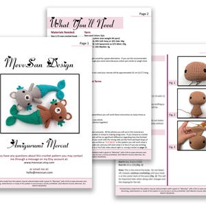 CROCHET PATTERN Mercat, Purrmaid, Merkitty, or Mermaid Cat by Mevvsan ...