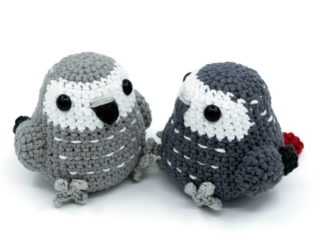 CROCHET PATTERN Amigurumi African Grey Parrot by Mevvsan [PDF Instant ...