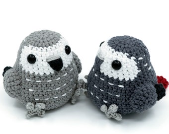 African Grey Parrot - Amigurumi Crochet PATTERN ONLY (PDF) - Etsy
