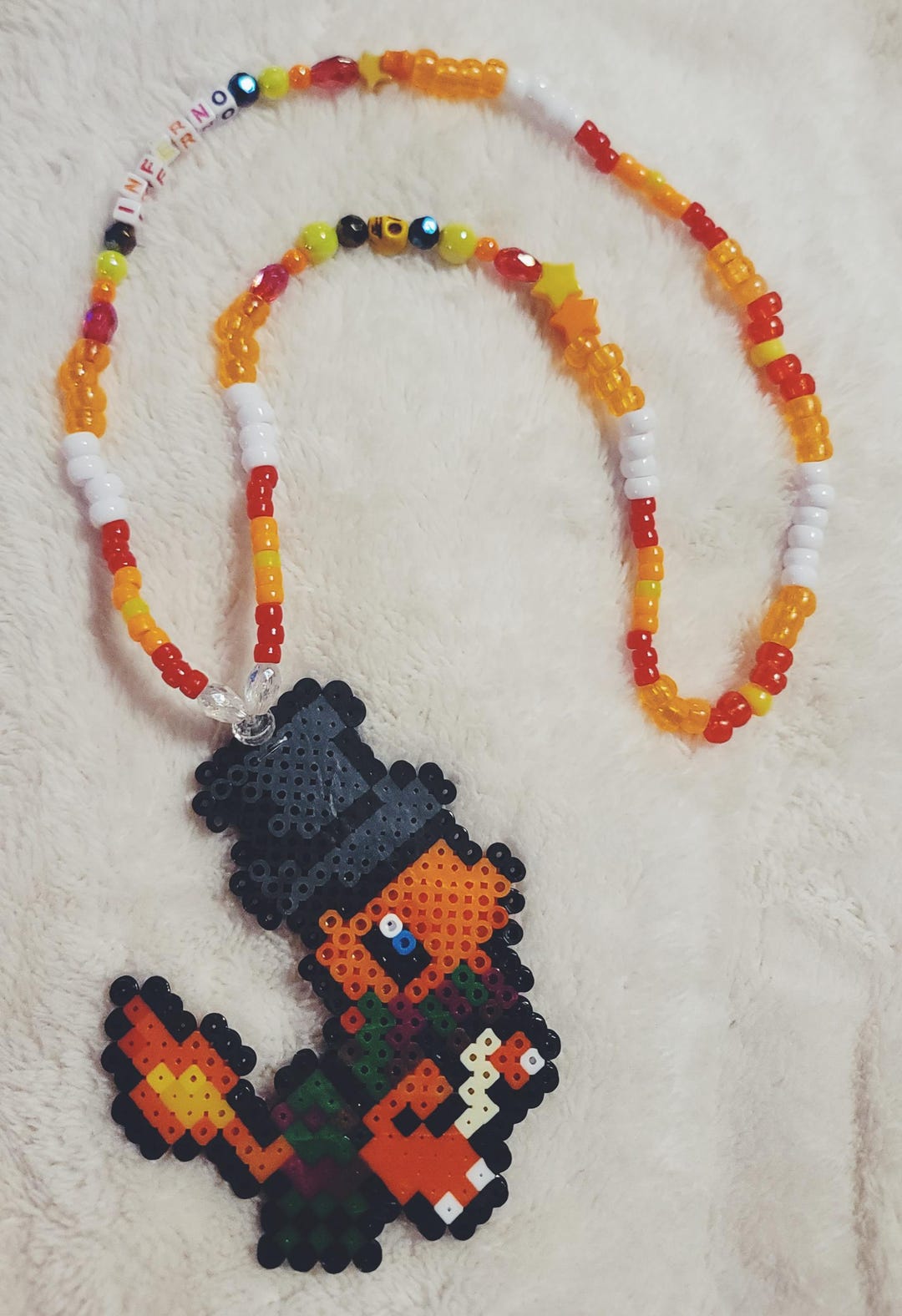 Pokemon Perler Charmander With Top Hat and Scarf - Etsy