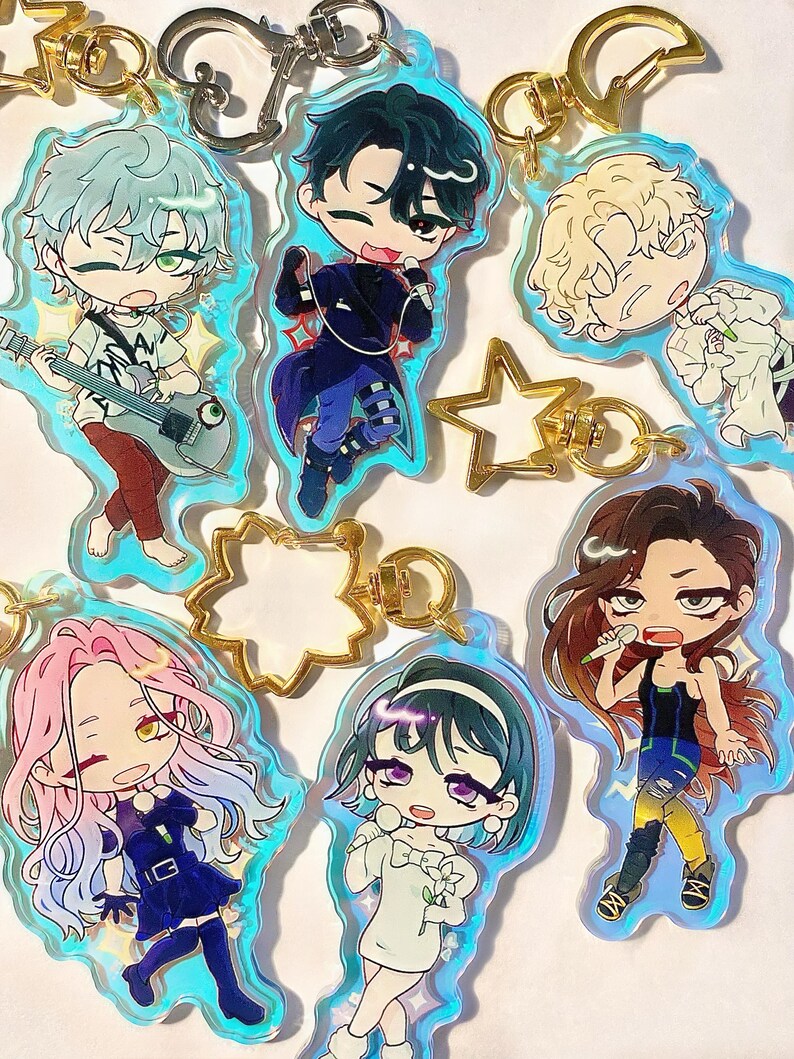Alien Stage Holographic Keychain Charms: Anime Merchandise (3 Inch) - Etsy