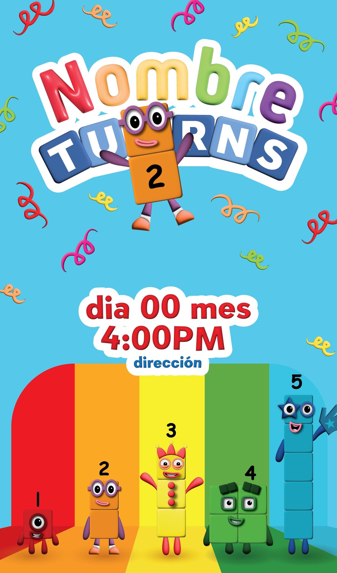 Invitacion Numberblocks Personalizada - Etsy México