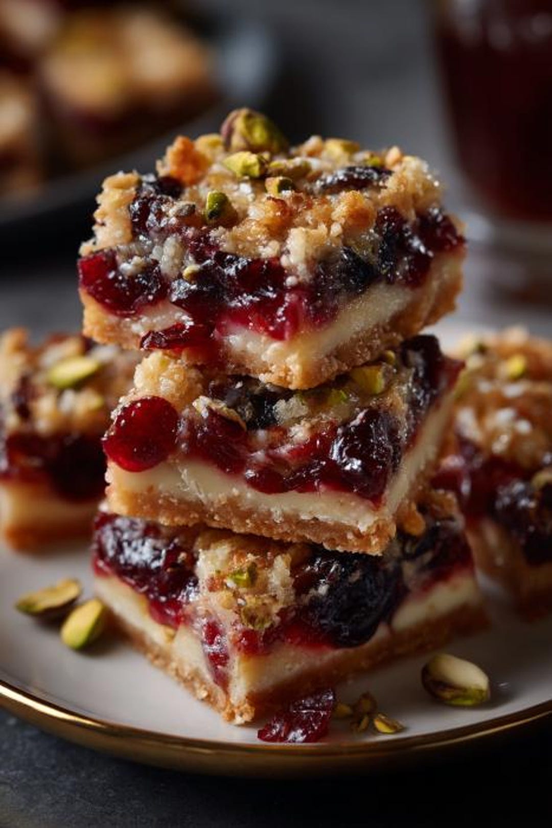 EASY RECIPE for Cranberry Cream Cheese Crumble Bars : Fast Holiday ...