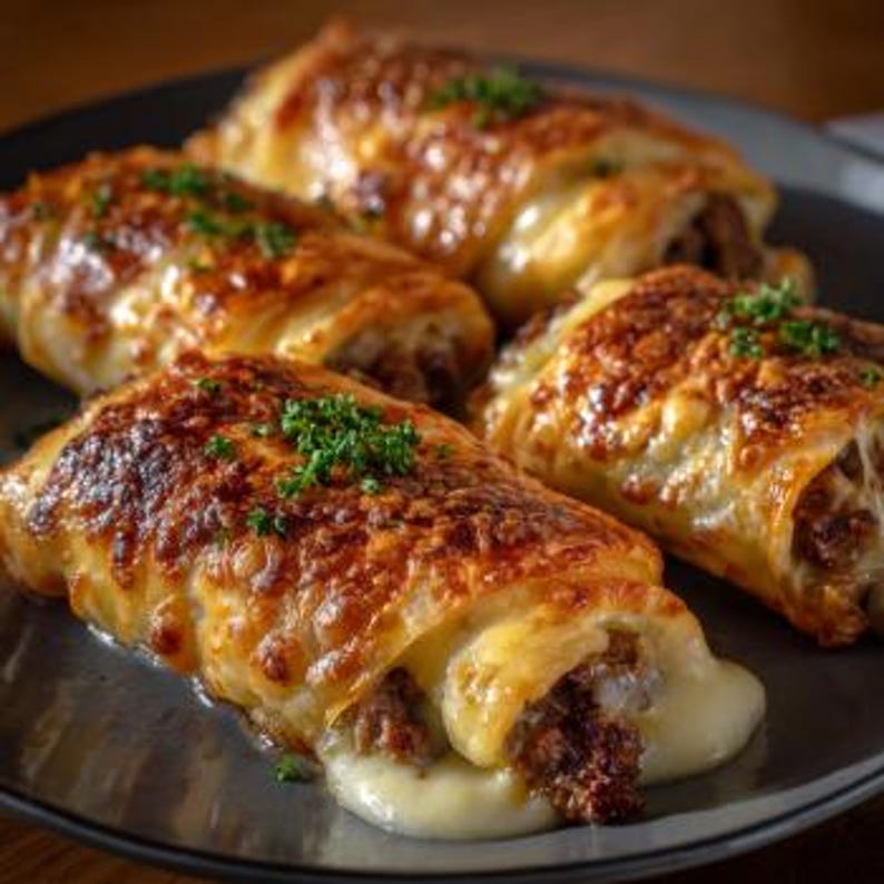 Cheesy Meat Puff Pastry Rolls Recipe – Savory Dinner, Easy Brunch (PDF ...