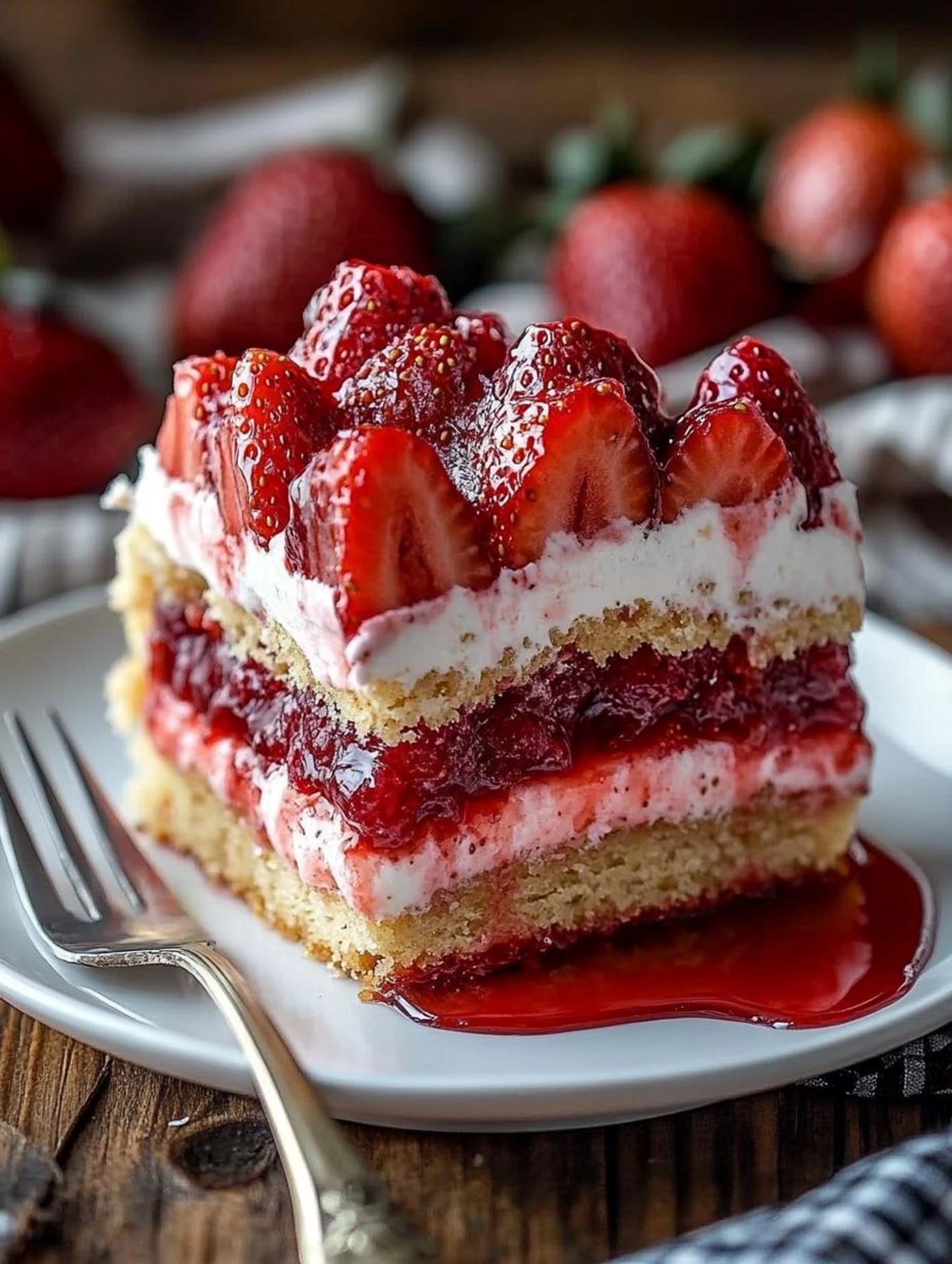 EASY RECIPE for Strawberry Shortcake Layer Cake : Vanilla Sponge ...