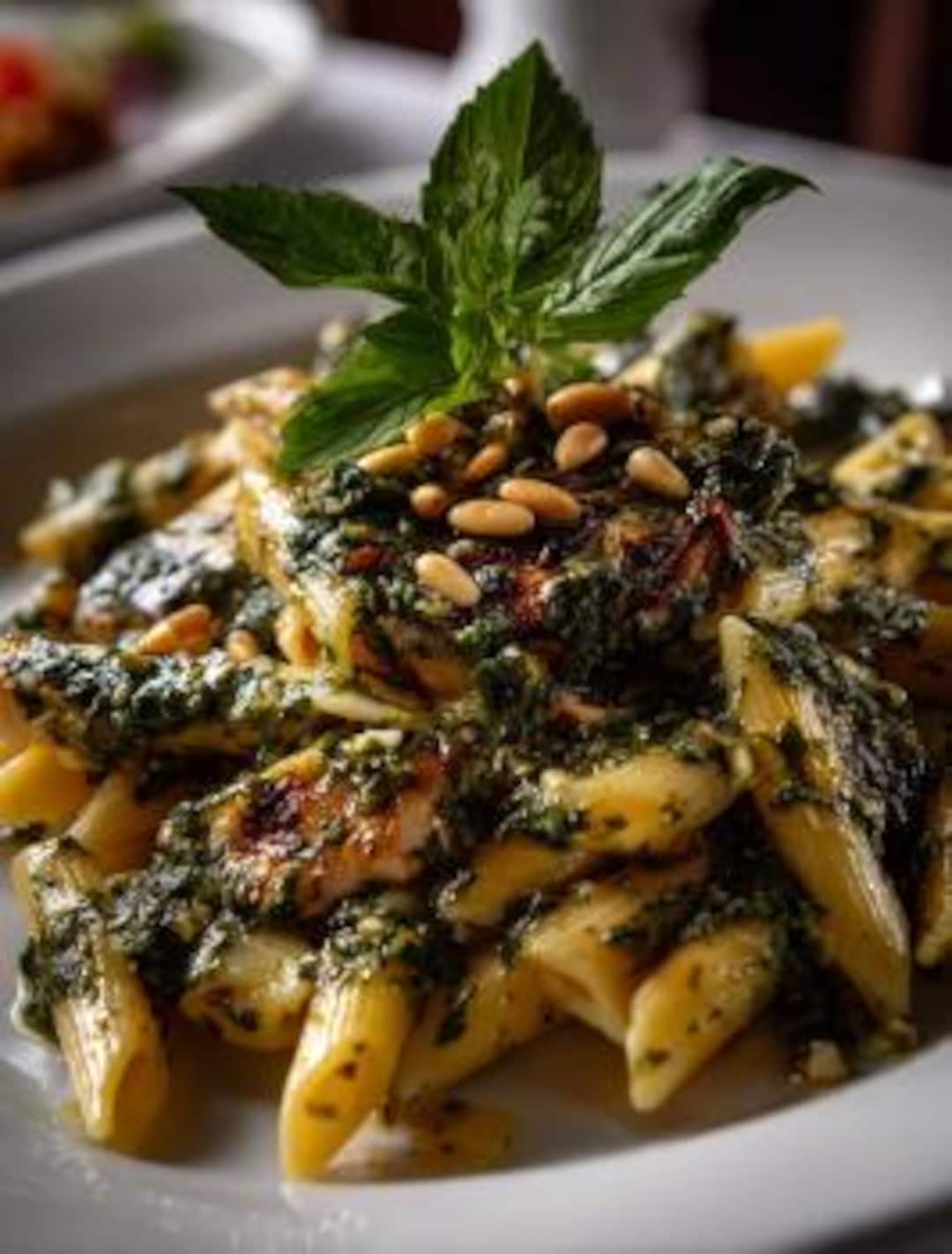 EASY RECIPE for Penne Pasta With Basil Pesto : Printable Italian Dinner ...