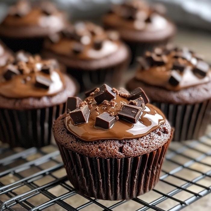 BEST RECIPE for Homemade Ultimate Double Chocolate Fudge Cupcakes ...
