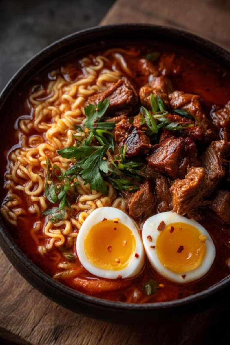 BEST RECIPE for Spicy Beef Ramen | Authentic Noodle Soup | Printable PDF - Etsy