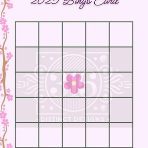Pretty in Pink 2025 Bingo Card Bundle-5 Unique Cards-pdf Digital ...
