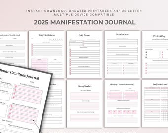 Manifestation Journal Template | Habit Planner | IT GIRL | Law of ...