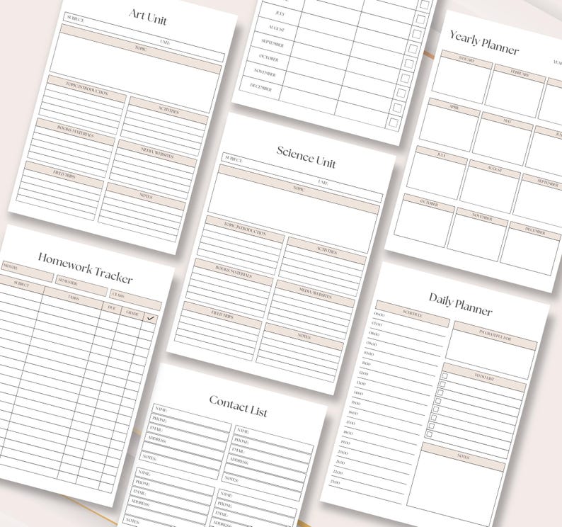 2024-2025 Homeschool Planner for Kids | Academic Organizer & Lesson ...