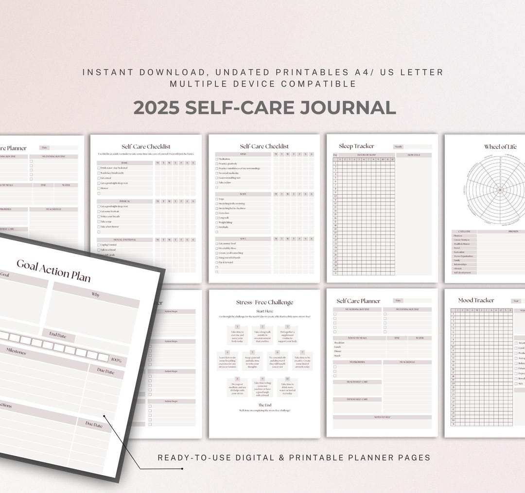 2025 Self-care Planner | Printable Wellness & Self-love Organizer ...