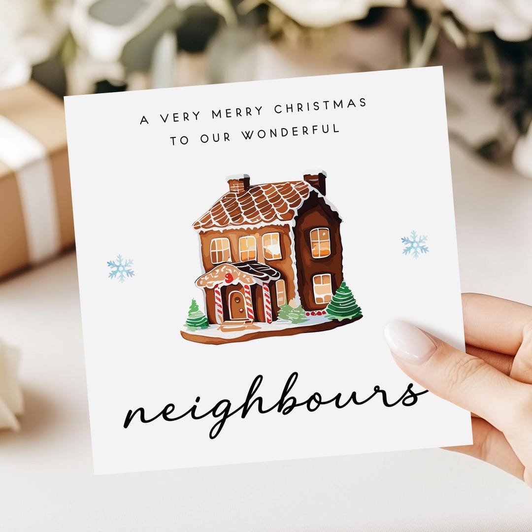 Christmas Card for Neighbours – to Our Wonderful Neighbours, Merry ...
