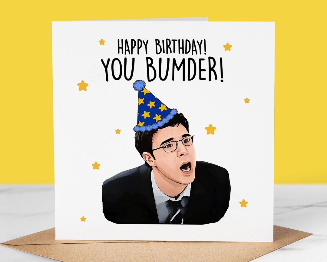 Funny Birthday Card, You Bumder!, Will, Personalised Rude Birthday Card ...